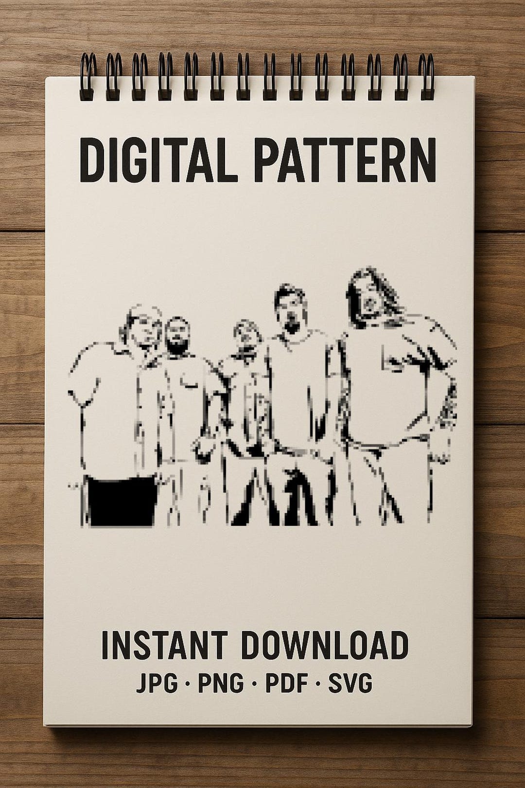 Deftones Svg Png Pdf Jpg – Band Portrait Stencil for Scroll Saw & Laser ...