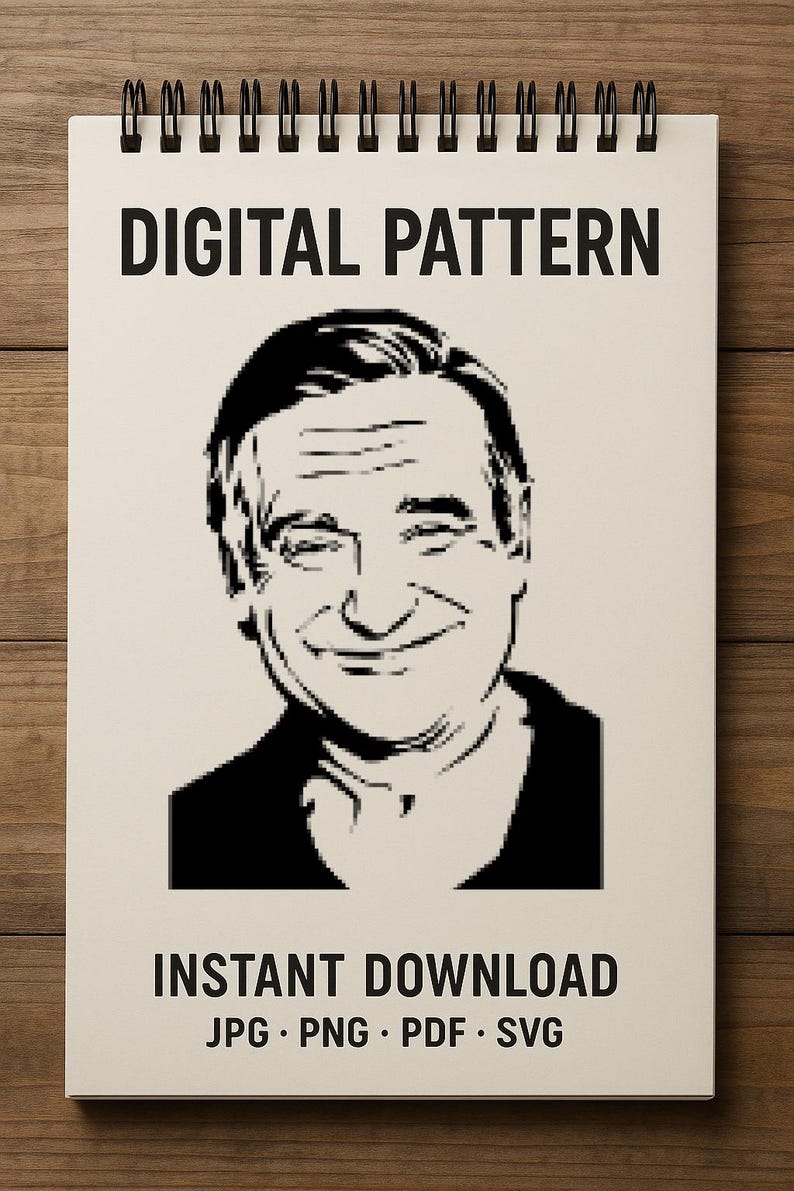 Robin Williams Portrait – Svg Pdf Png Jpg – Legendary Actor Silhouette ...