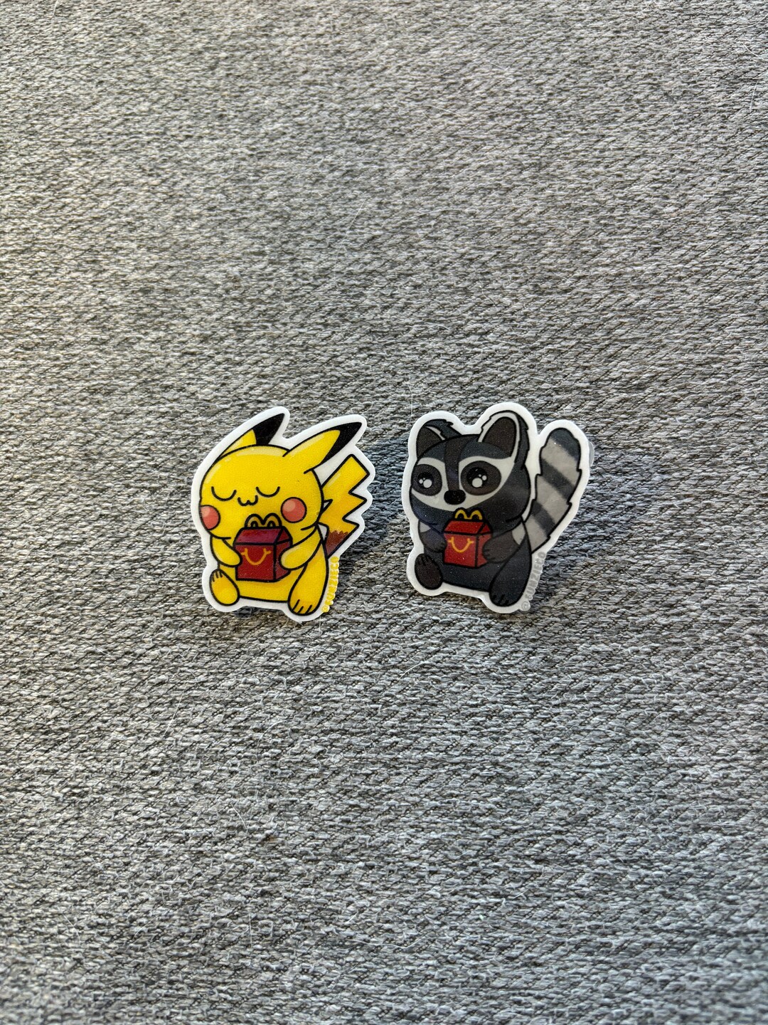 Pikachu / Raccoon With Happy Meal Pin - Etsy