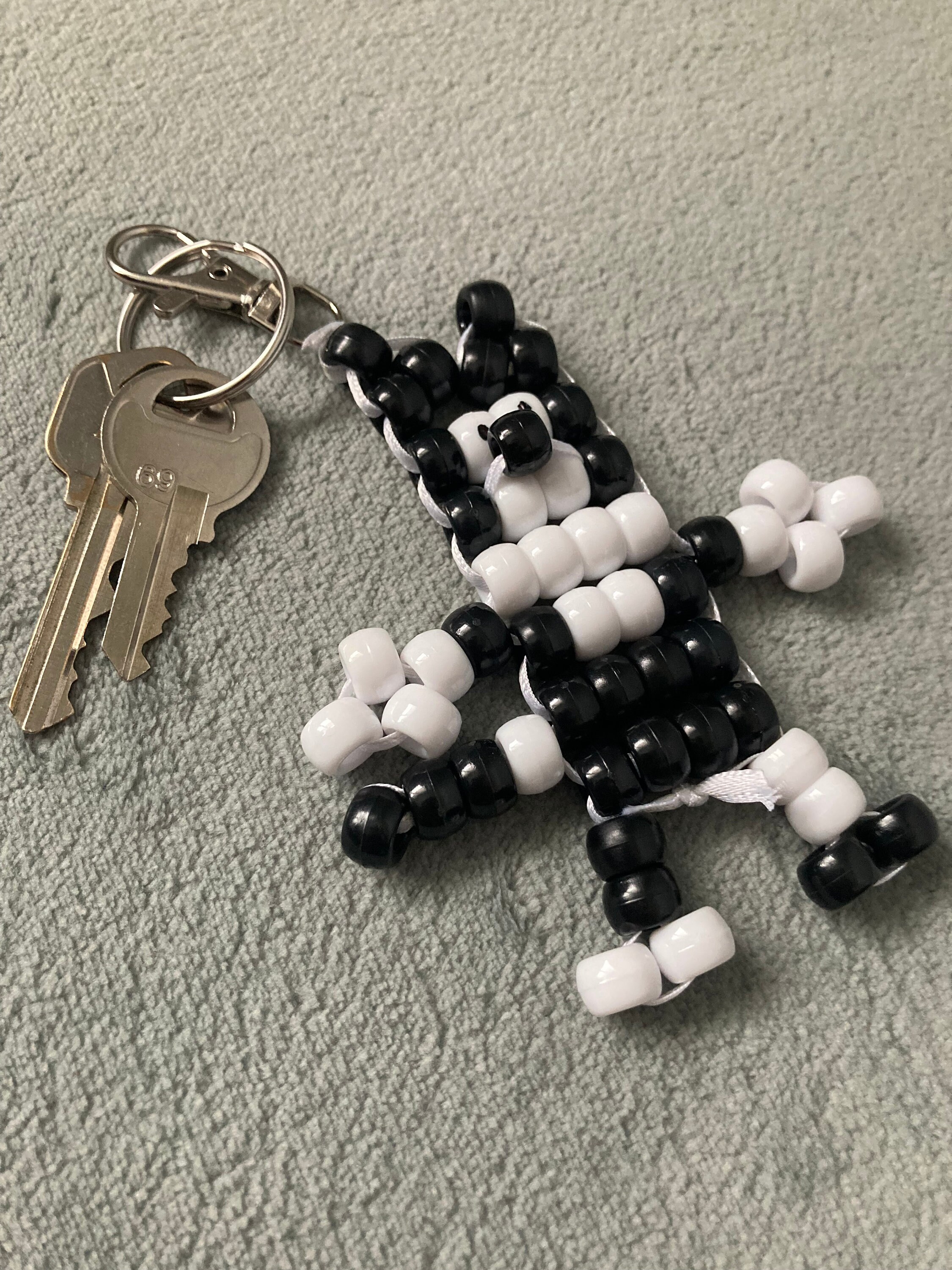 Bluey Inspired Beaded Keychain - Etsy