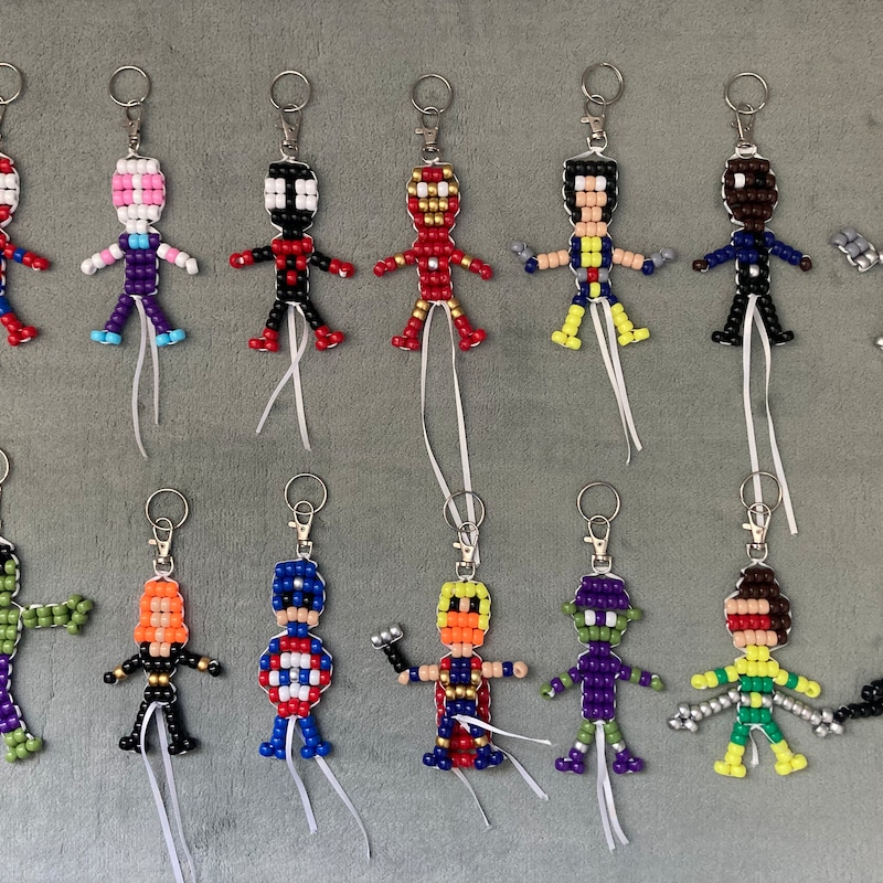 Pony Bead Keychain - Etsy