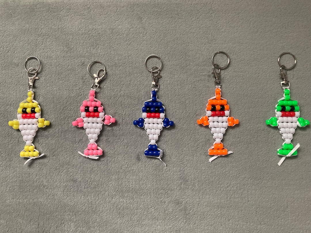 Baby Shark Inspired Beaded Keychain - Etsy