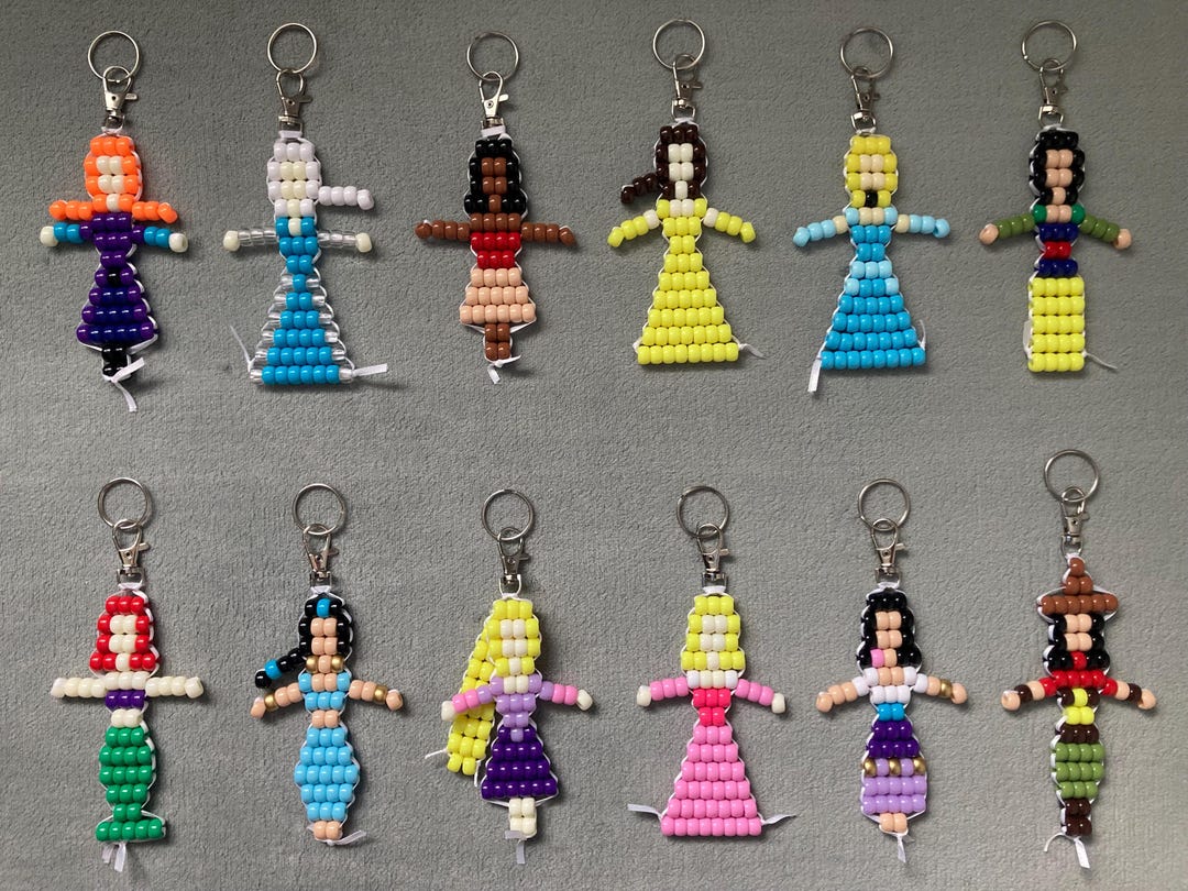 Princess Beaded Keychain Patterns Digital Download - Etsy