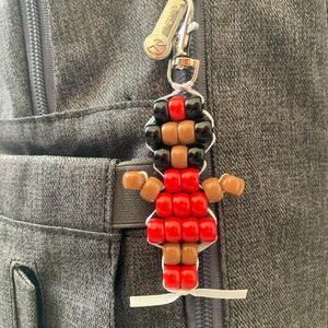 Custom Beaded Girl Keychain - Etsy