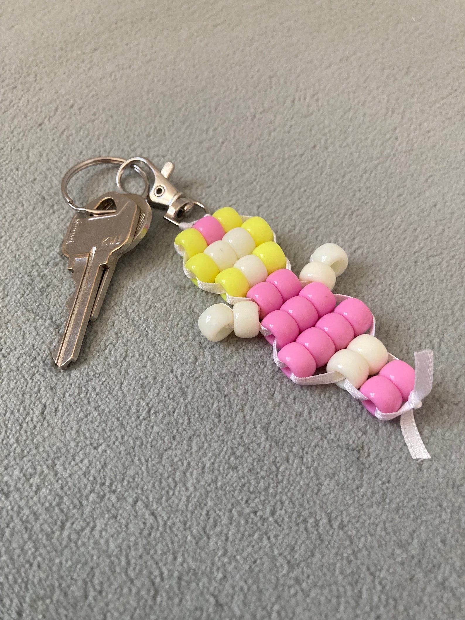 Custom Beaded Girl Keychain - Etsy