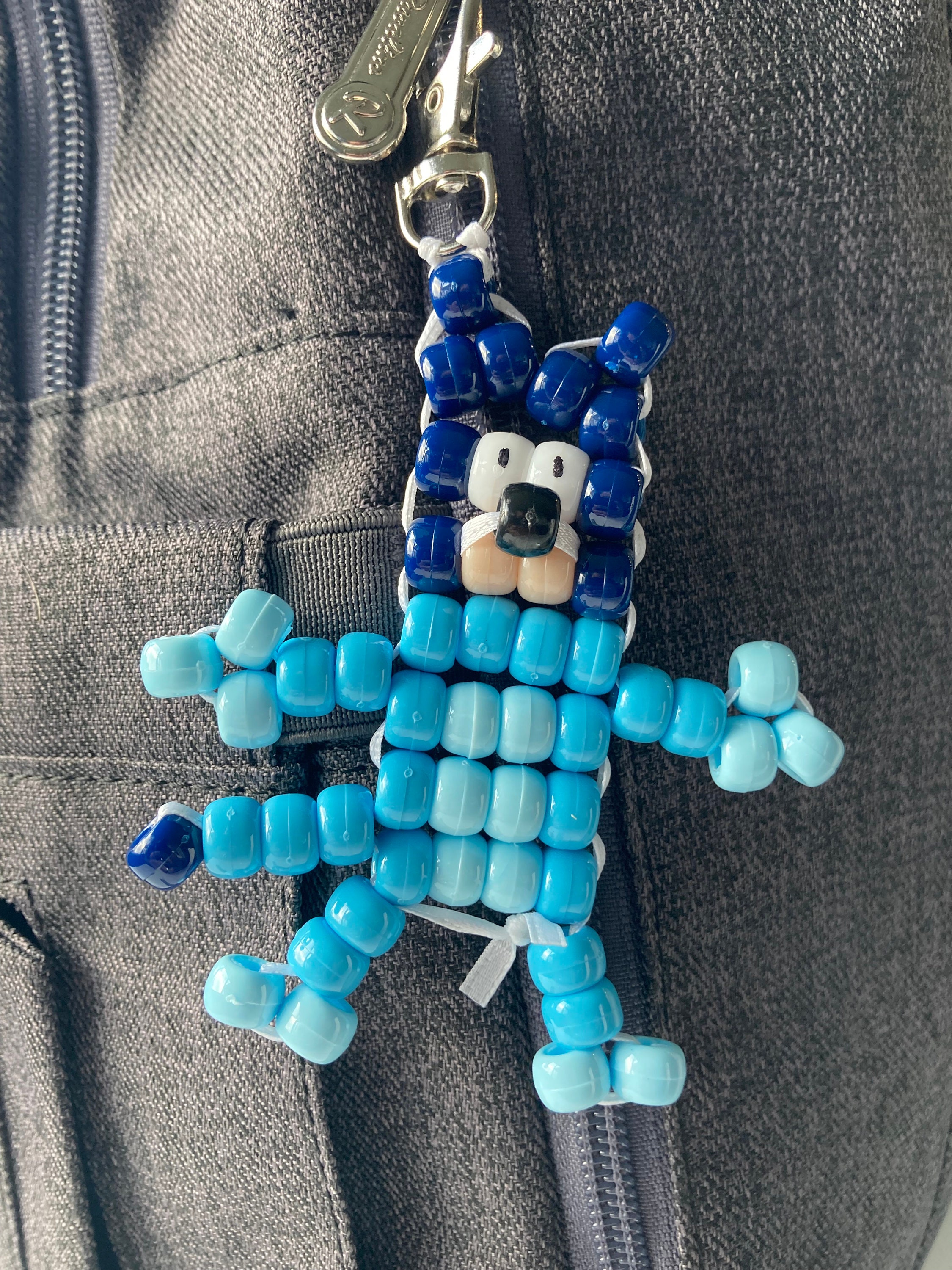 Bluey Inspired Beaded Keychain - Etsy