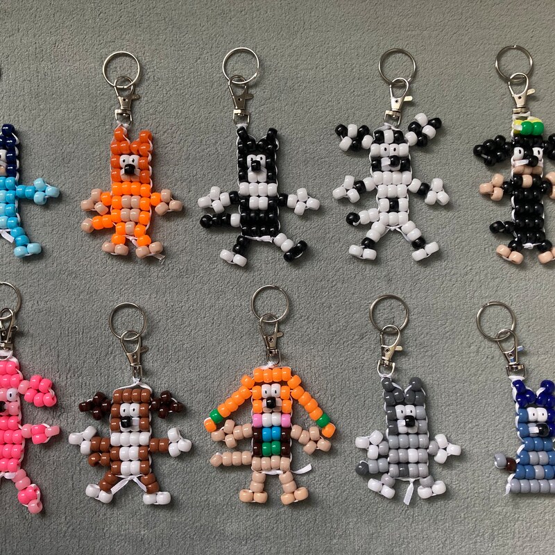 Pony Bead Keychain - Etsy