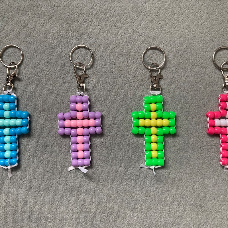 Pony Bead Keychain - Etsy