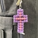 Custom Bead Cross Keychain - Etsy