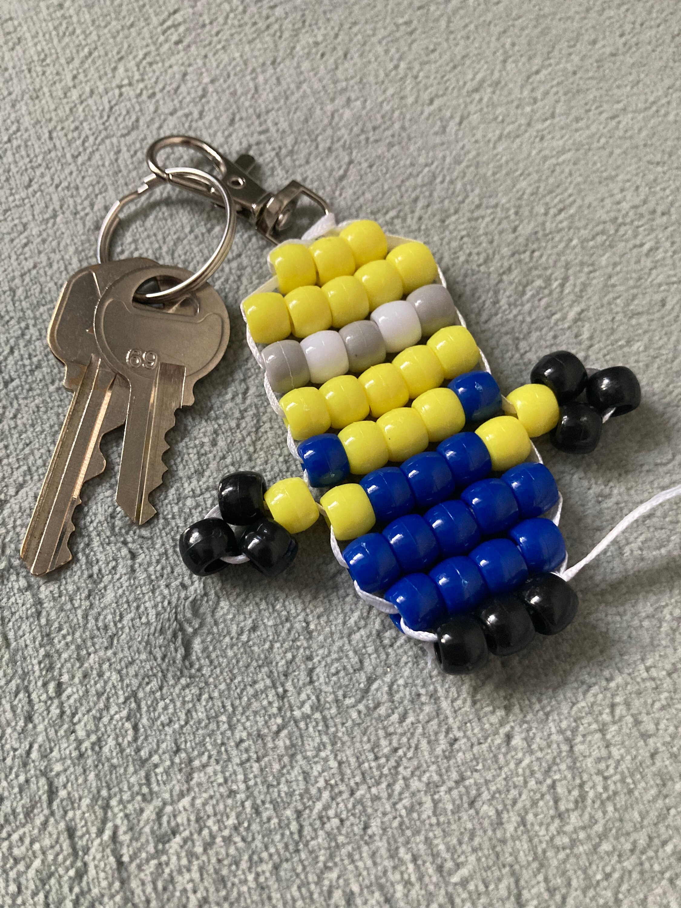 Despicable Me Inspired Beaded Keychain - Etsy