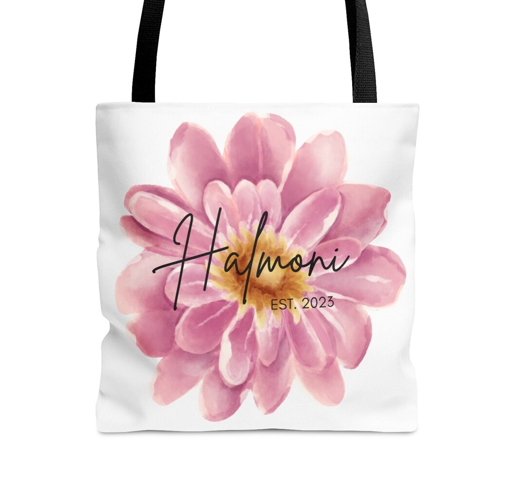 Pink Flower Halmoni Korean Grandmother Tote Bag for Birthday - Etsy