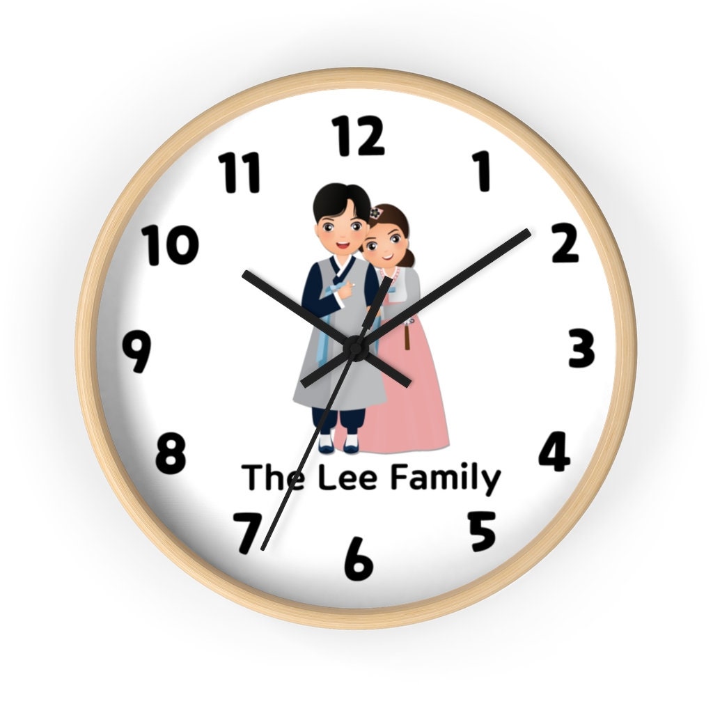 Personalized Korean Wall Clock for Wedding Housewarming Christmas ...