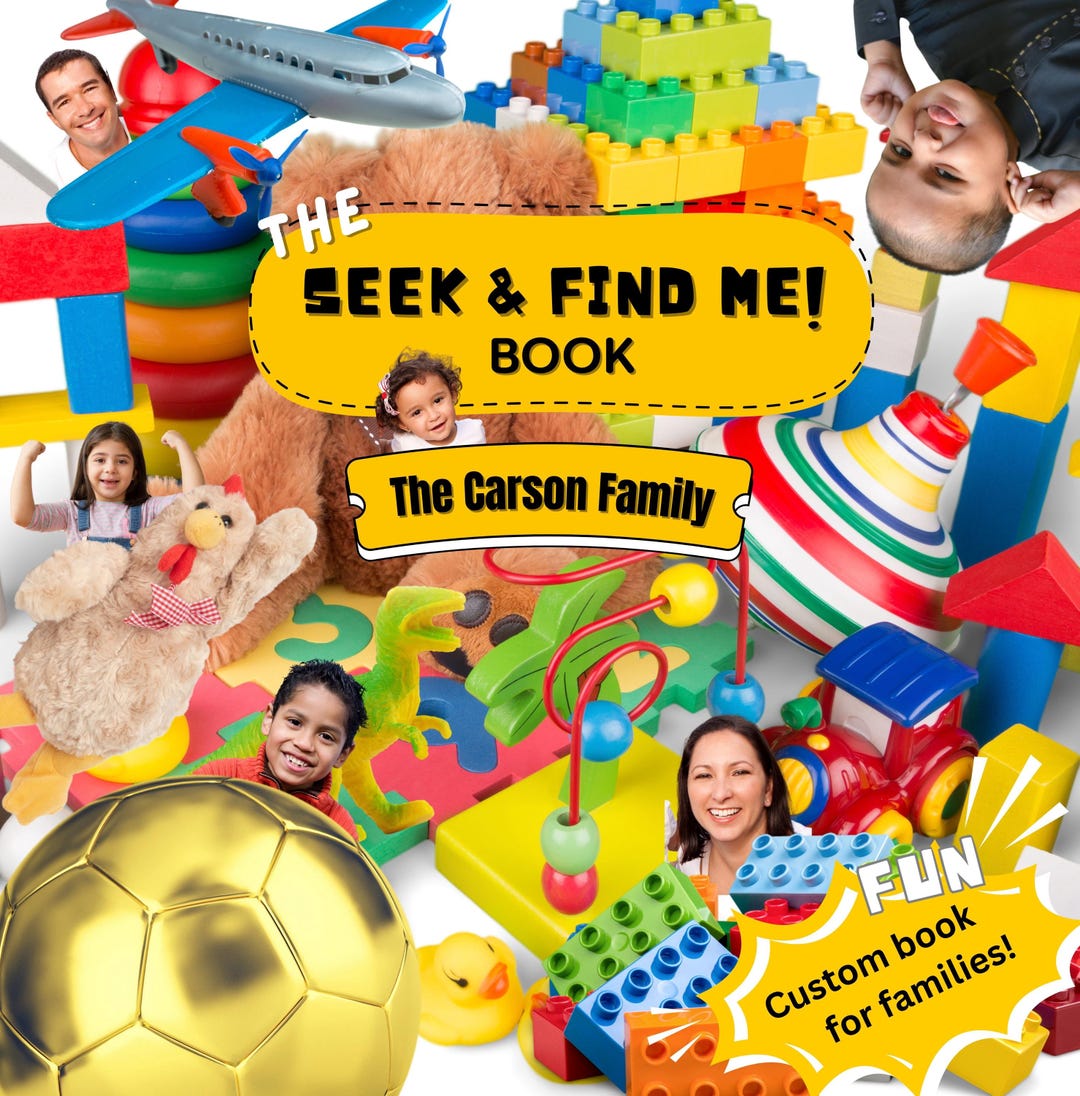 Customized Seek and Find Children's Book for Families Friends and ...