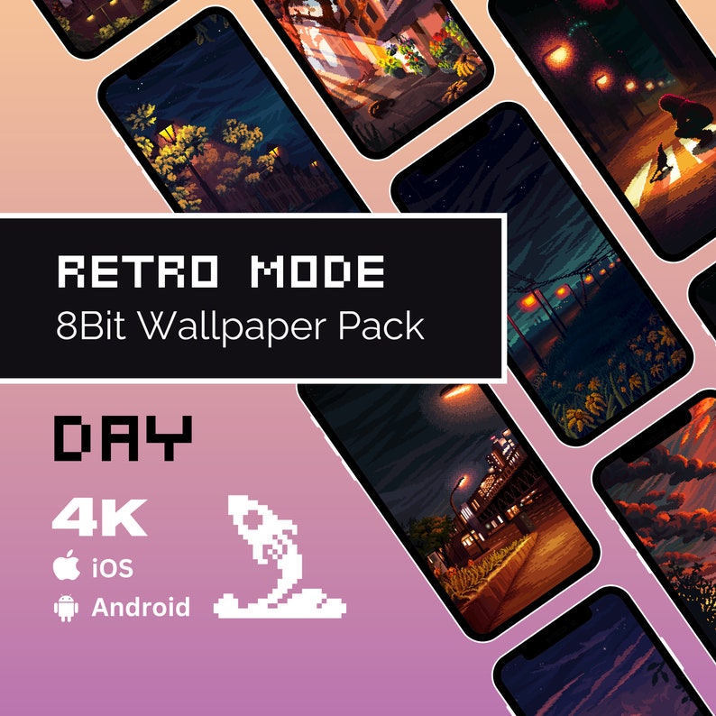 Times of Day • Aesthetic Pixel Art Wallpaper Pack for Mobile (android & Ios) - Etsy