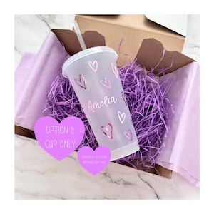 Gift Box for Her, Personalised Gift, Cold Cup, Personalised Cold Cup ...
