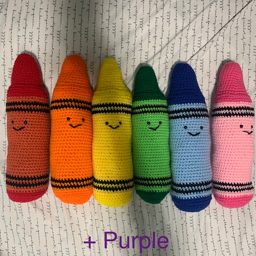 Crochet Crayon/stuffed Crayon/crayon Plushie/amigurumi - Etsy