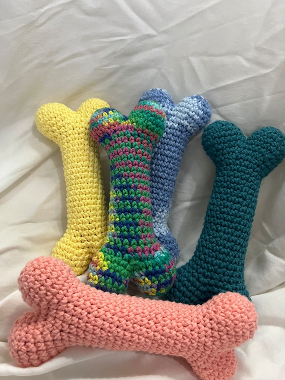 Crochet Dog Bone Toys - Etsy