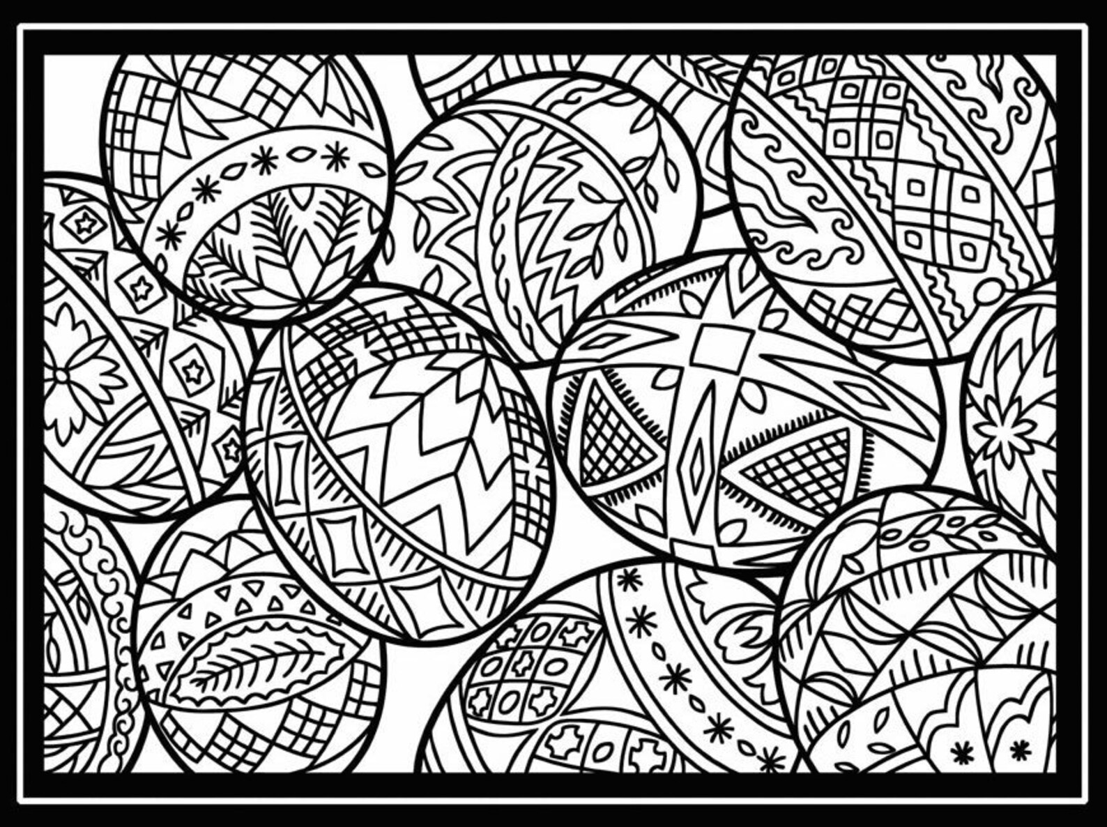 50 Easter Egg Mandala Colouring Book, Kids Coloring, Kids Easter Basket ...