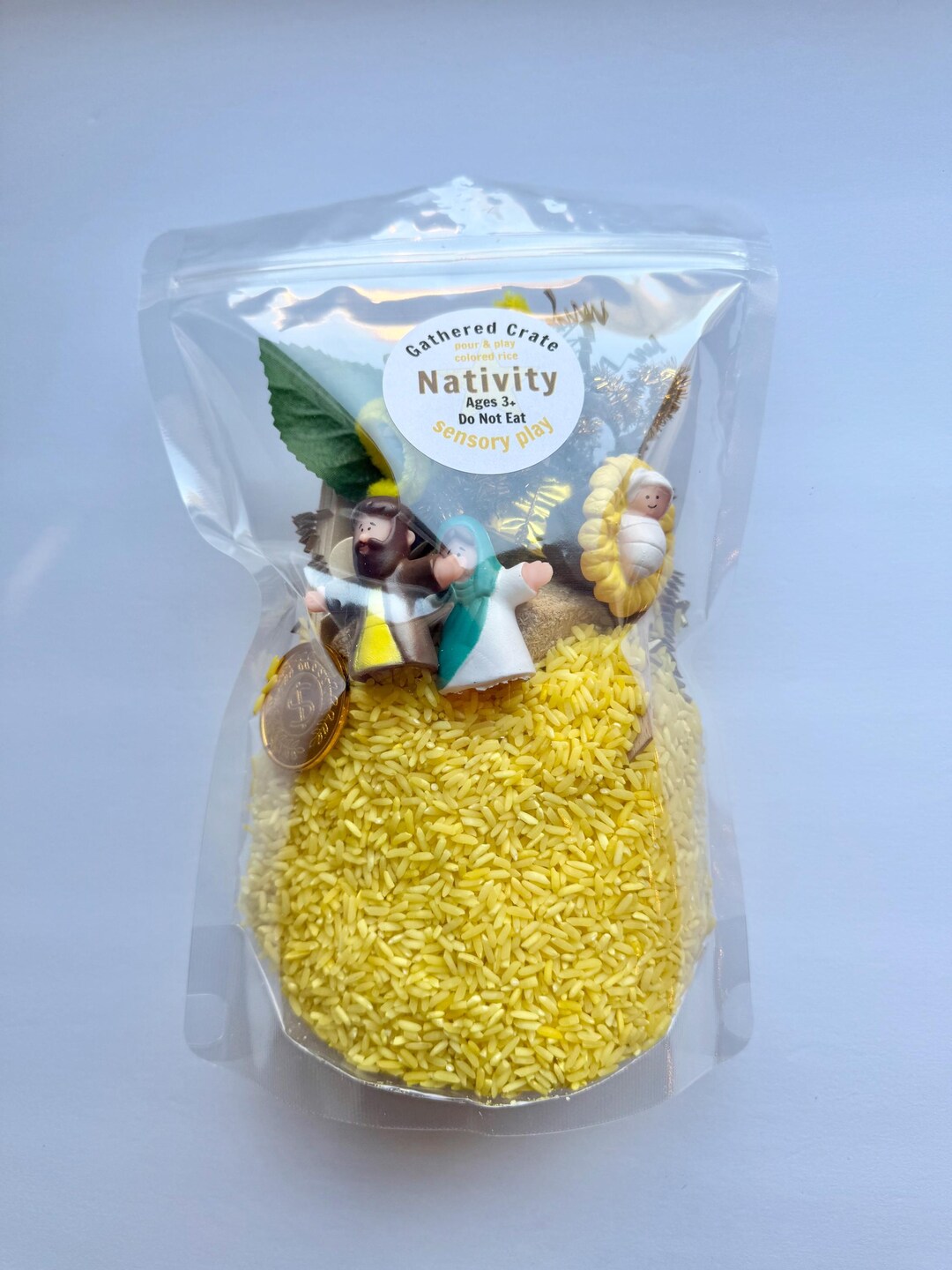 Nativity Sensory Pour and Play Colored Rice Bag Filler - Etsy