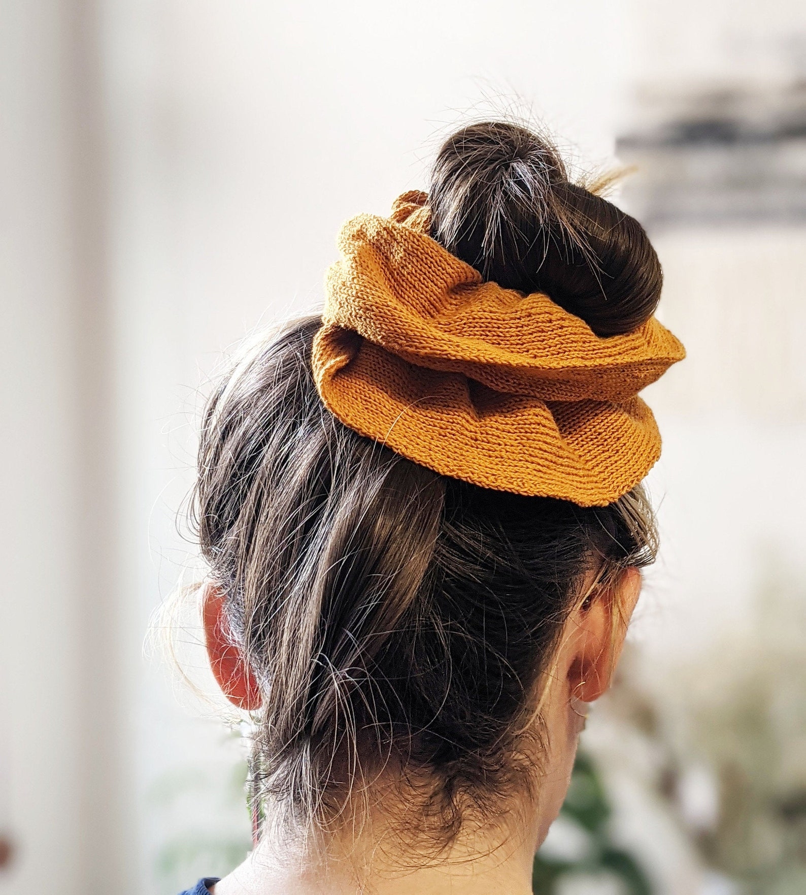 Extra Large XL Knit Hair Scrunchie, for Tying up Hair - 36 Colors ...