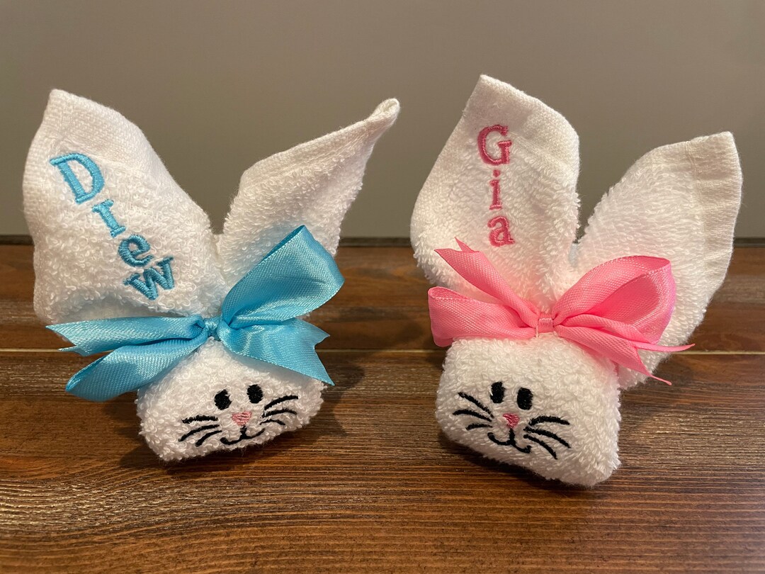 Personalized Boo-boo Bunny, Embroidered Washcloth With Reusable Ice ...