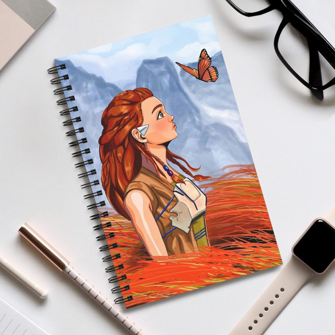Horizon Zero Dawn Aloy With Butterfly Journal - Notebook, Eco-friendly ...