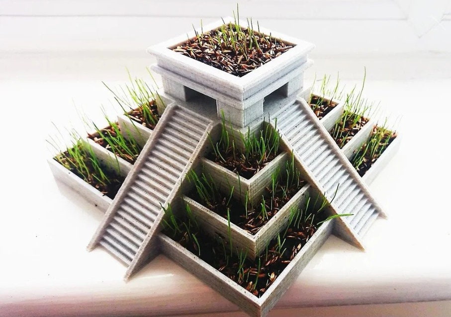 Aztec Temple Plant Pot 3D Printed Planter - Etsy