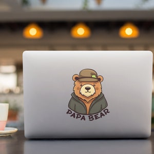 Papa Bear Sticker | Father's Day Gift for Dad | Grandpa Grandfather ...