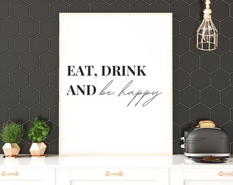 Eat Drink Be Happy - Etsy