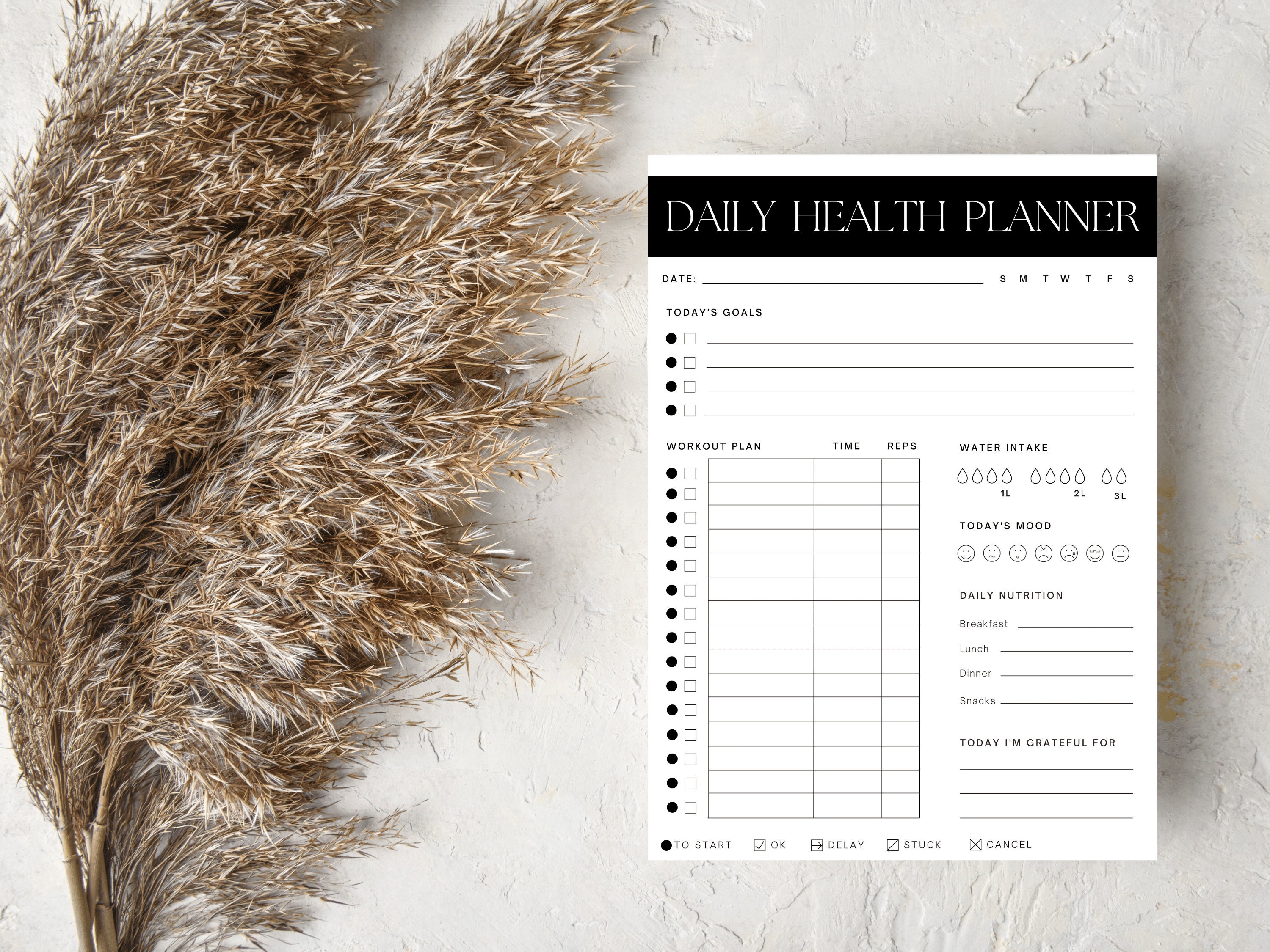 Daily Health Planner Printable Planner A4 Planner Health - Etsy