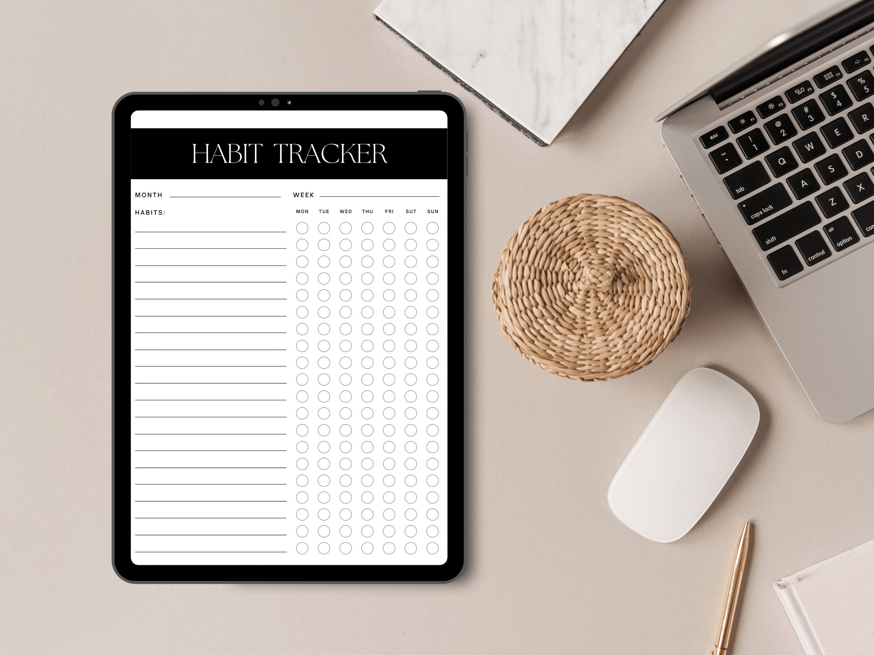 Habit Tracker Printable Habit Tracker Digital Habit Tracker iPad ...