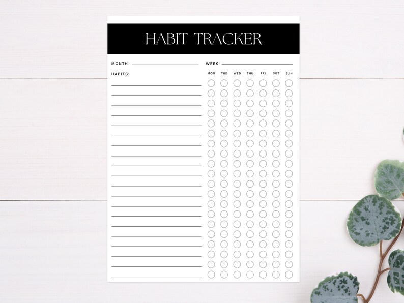 Habit Tracker Printable Habit Tracker Digital Habit Tracker iPad ...