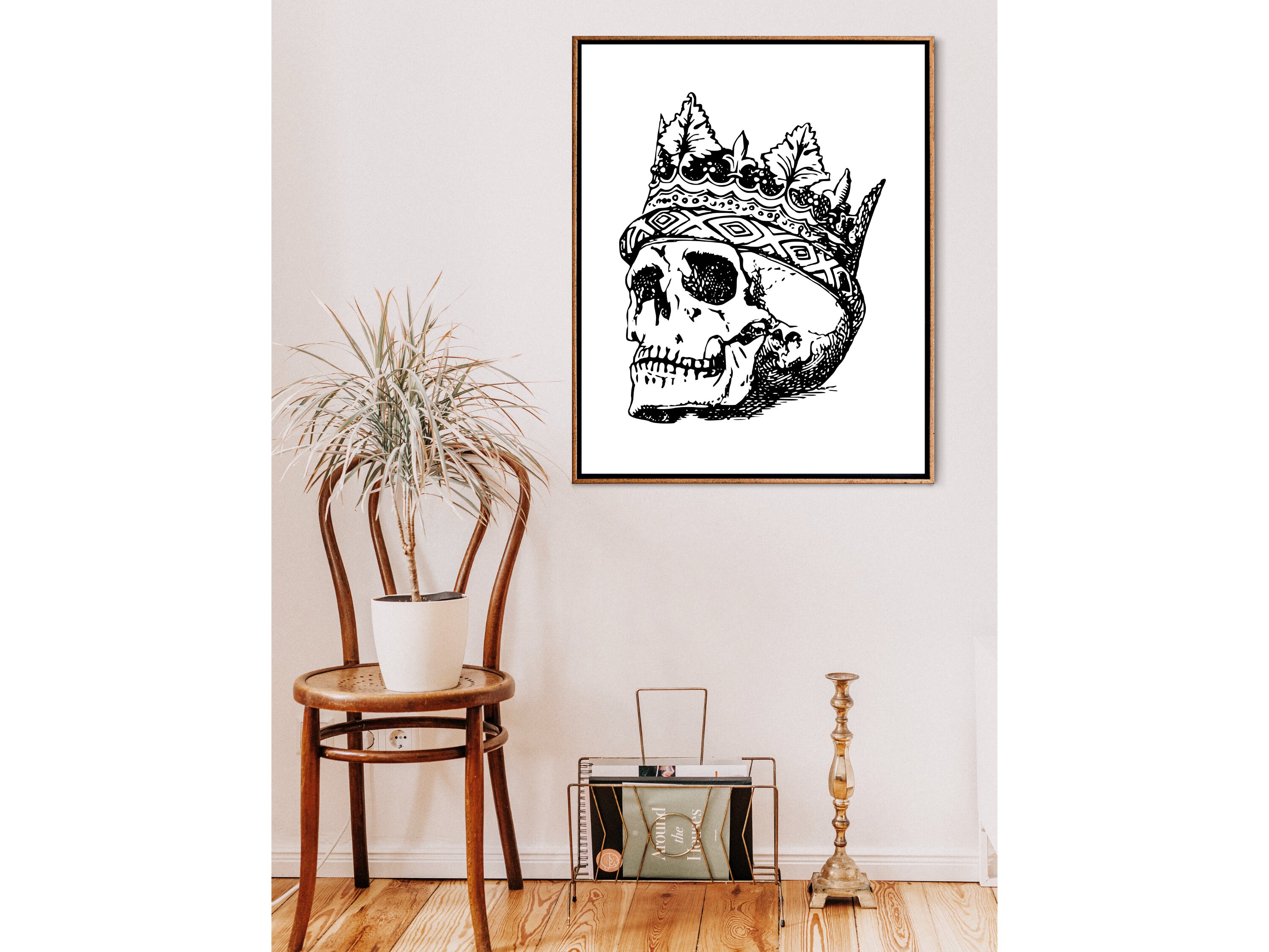 Skull Art Print | Skull Artwork | Printable Wall Art | Skull Poster ...