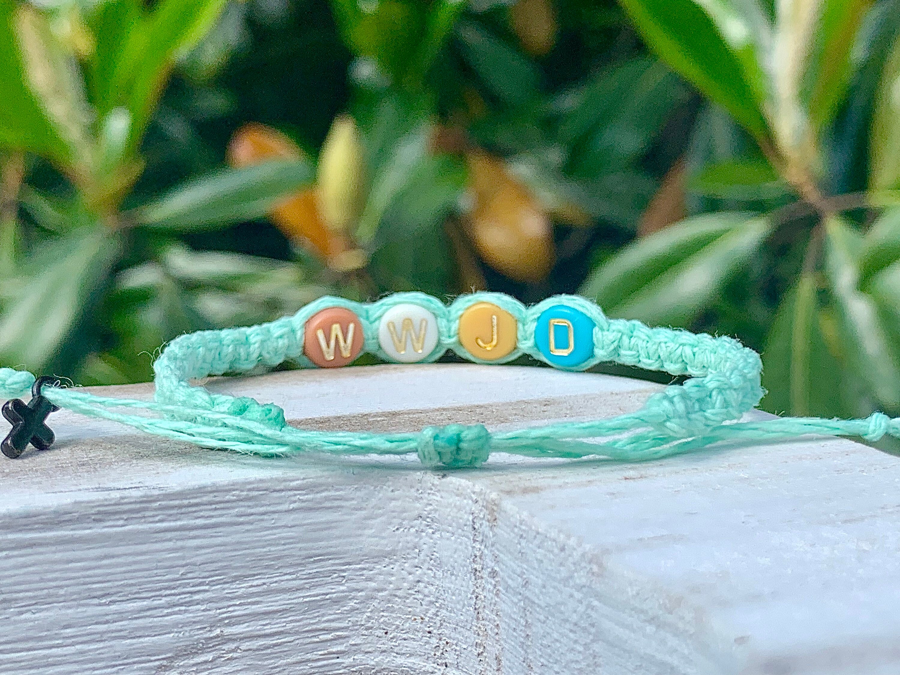 60 Colors WWJD HWLF Christian Friendship Bracelet With Cross - Etsy