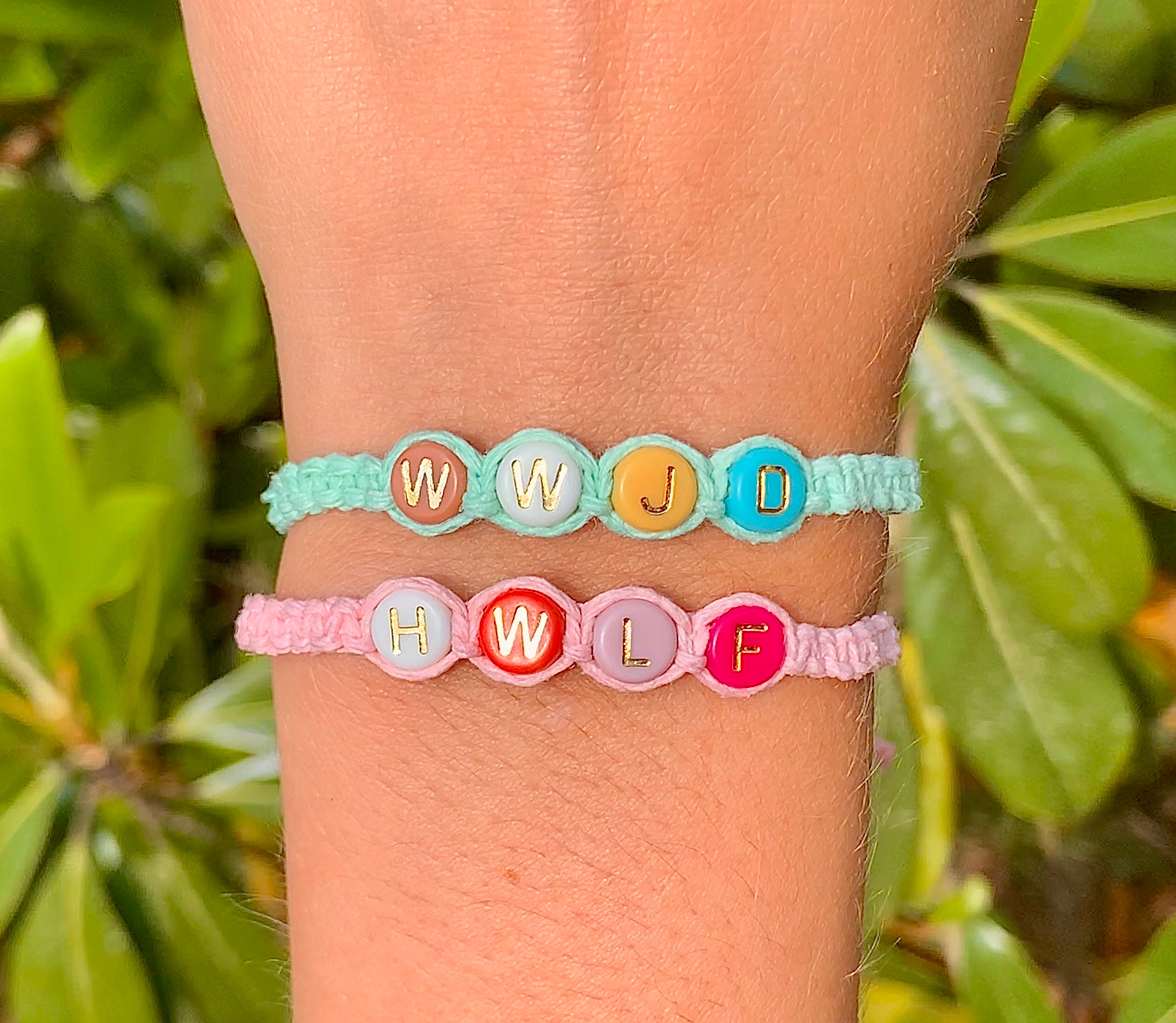 60 Colors WWJD HWLF Christian Friendship Bracelet With Cross - Etsy