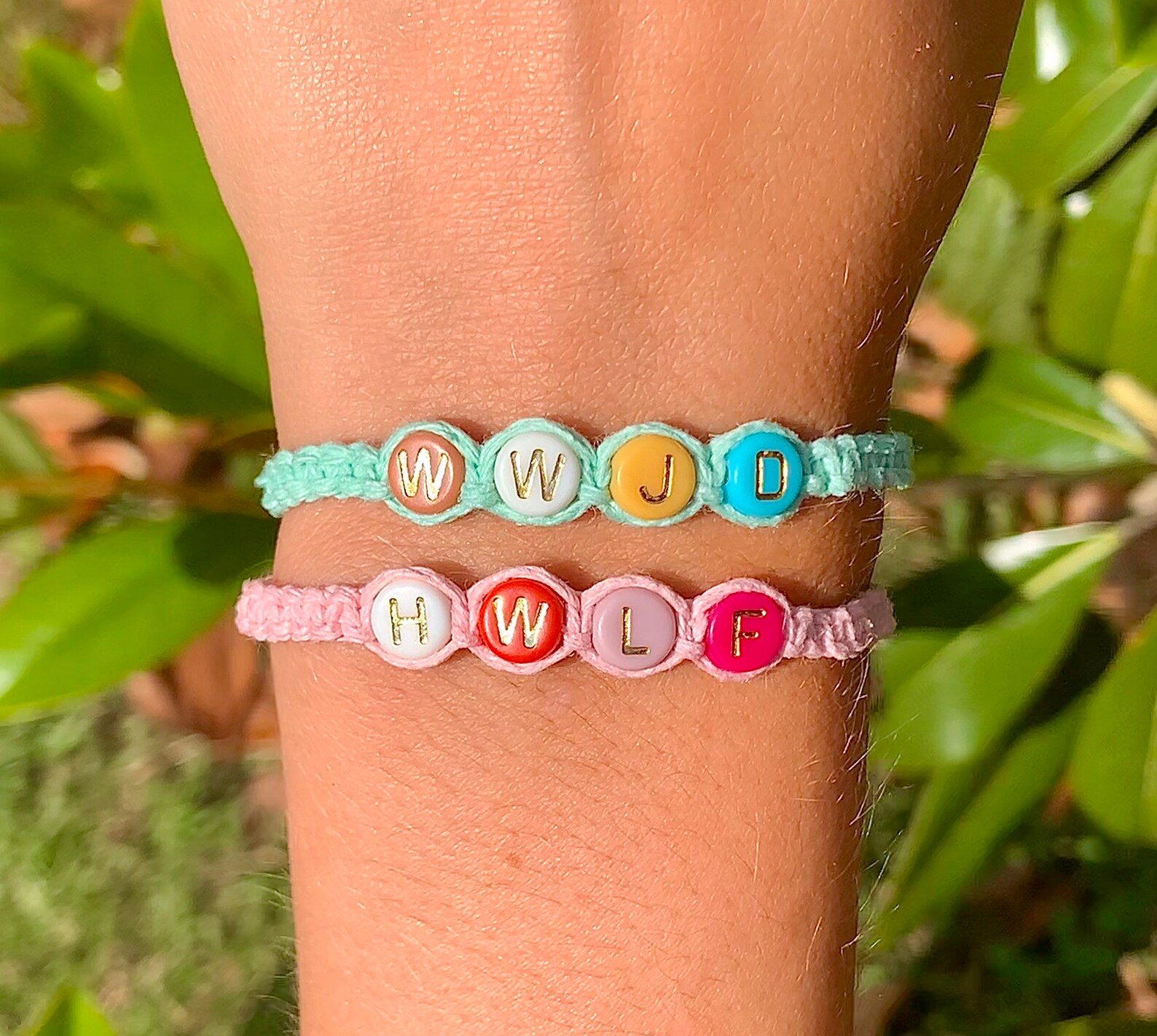60 Colors WWJD HWLF Christian Friendship Bracelet With Cross - Etsy