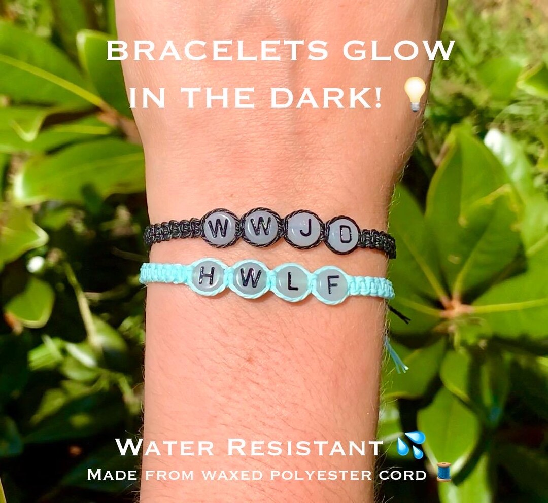 40 Colors Glow in the Dark WWJD HWLF Christian Friendship Bracelets ...