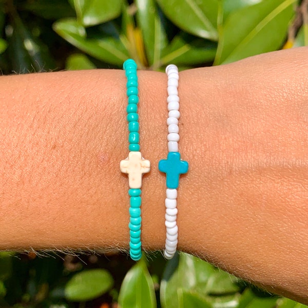 Womens Beaded Cross Bracelets - Etsy