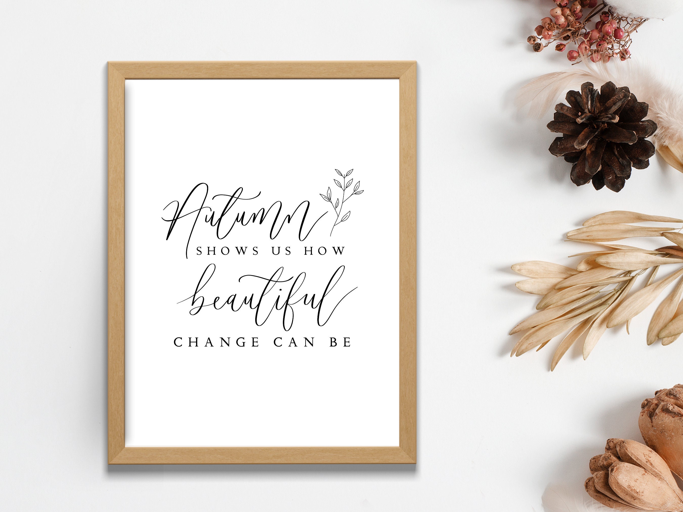 Autumn Quote Printable Wall Art Home Decor Print Fall Autumn Sign ...