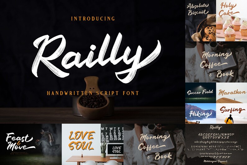 Handwritten Script Font Bundle Cricut Font, Silhouette Font, Canva Font ...