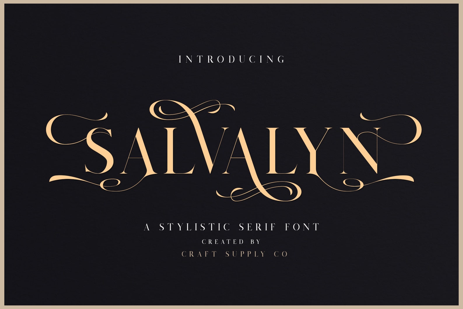 Salvalyn Elegant Serif, Stylistic Alternates Font, Stylish Font ...
