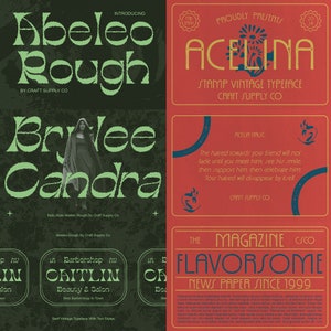 Vintage Pack 70 Fonts Bundle - Vintage Font, Retro Font, Cricut Font ...