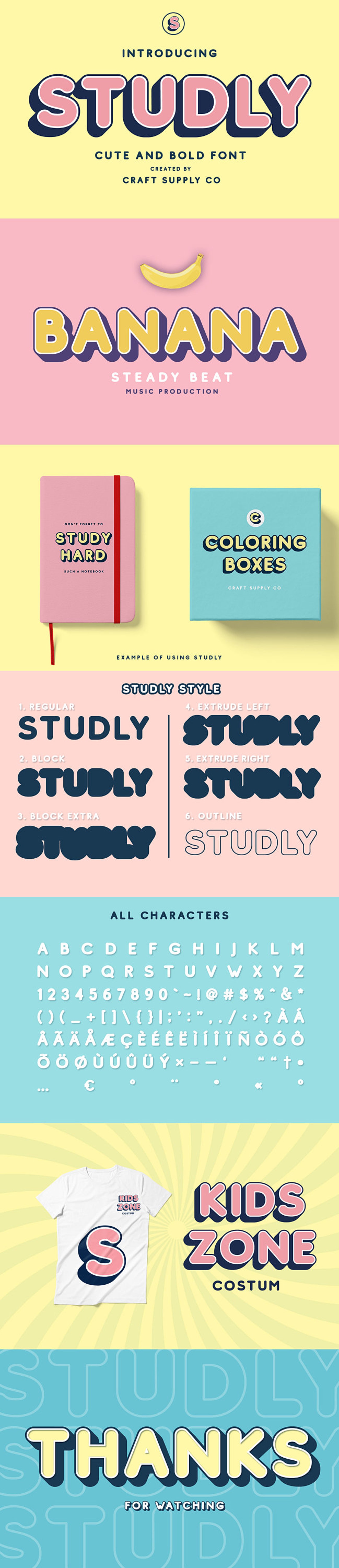 Studly Layered Font, Procreate Font, Cricut Font, Silhouette Font ...