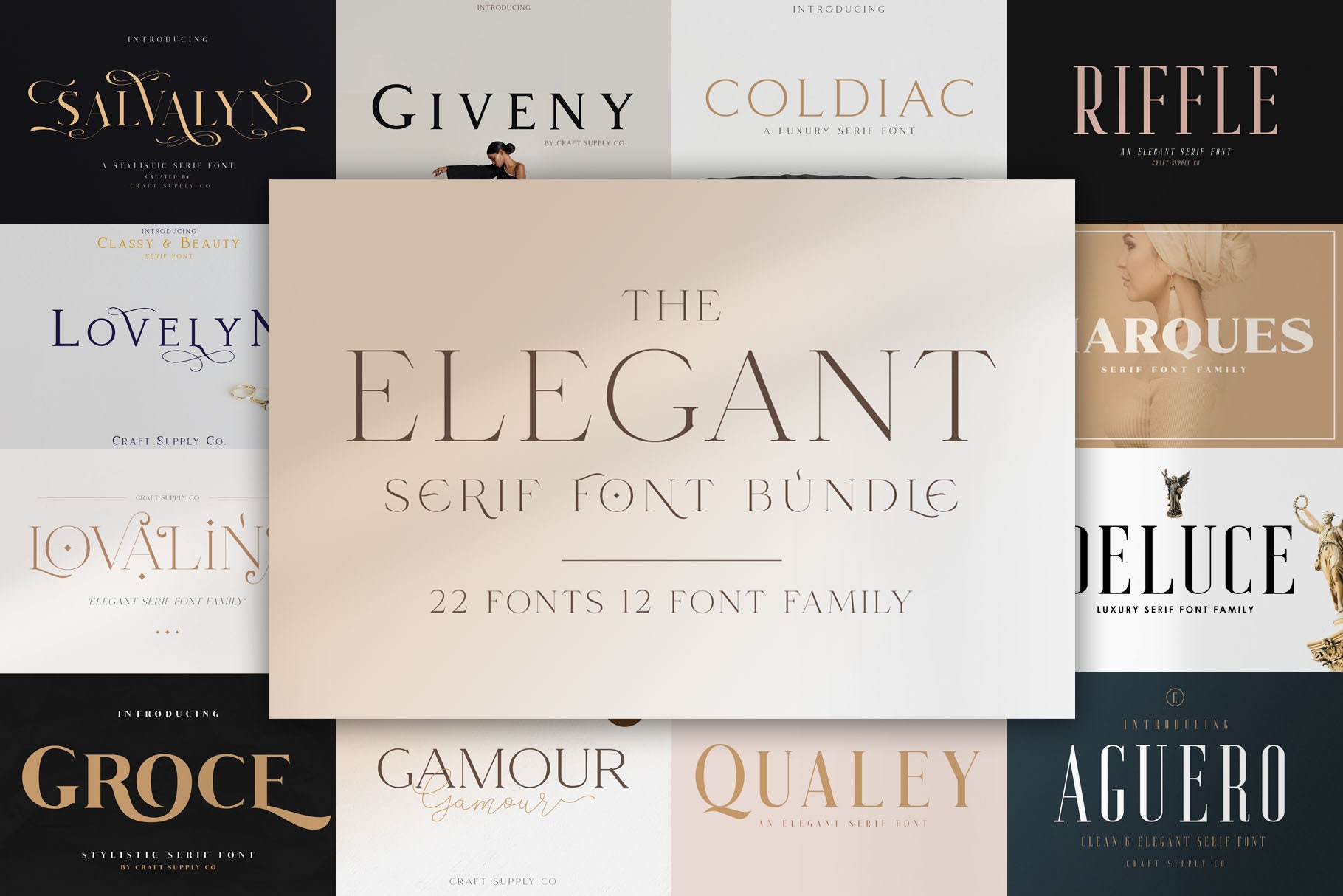 Elegant Serif Font Bundle Cricut Font Silhouette Font | Etsy