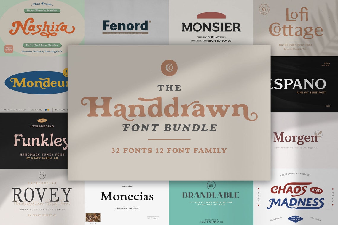 Hand Drawn Font Bundle Cricut Font Silhouette Font Canva - Etsy