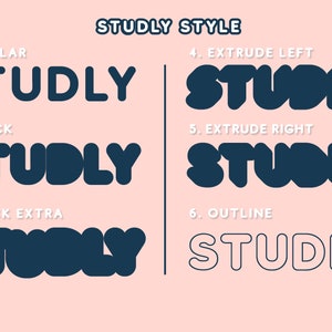 Studly - Layered Font, Procreate Font, Cricut Font, Silhouette Font ...