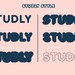 Studly Layered Font, Procreate Font, Cricut Font, Silhouette Font ...