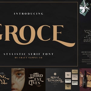 Elegant Serif Font Bundle - Cricut Font, Silhouette Font, Canva Font ...