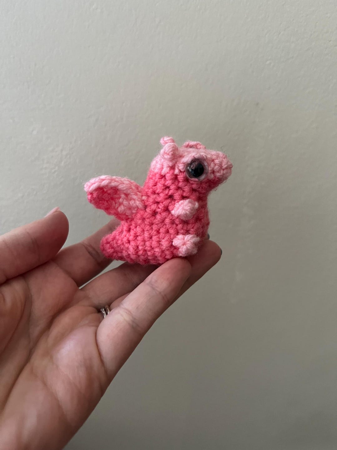 Adopt a Crochet Pink Dragon - Optional Keychain - Etsy