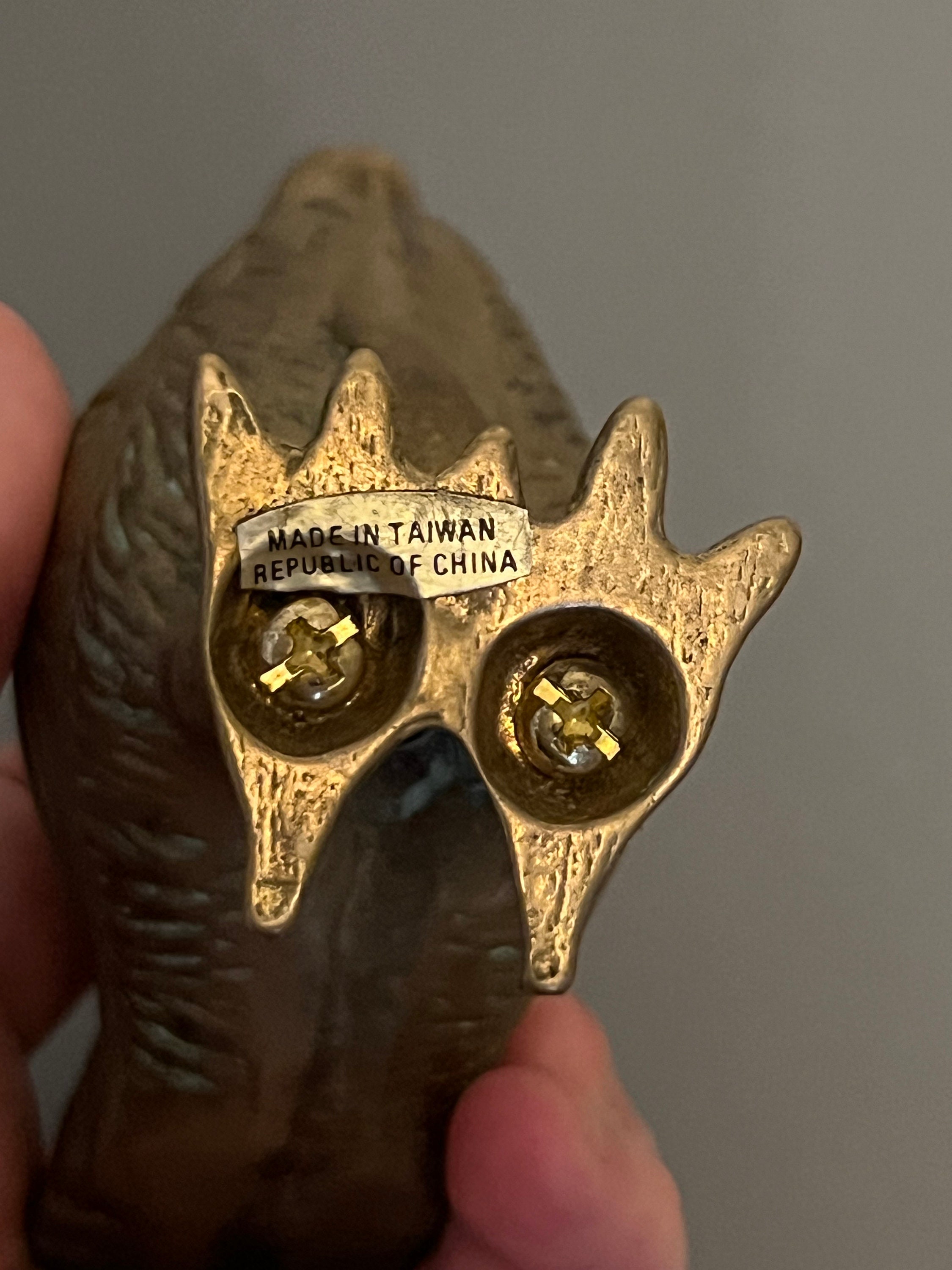 Vintage Brass Chicken Figurine - Etsy